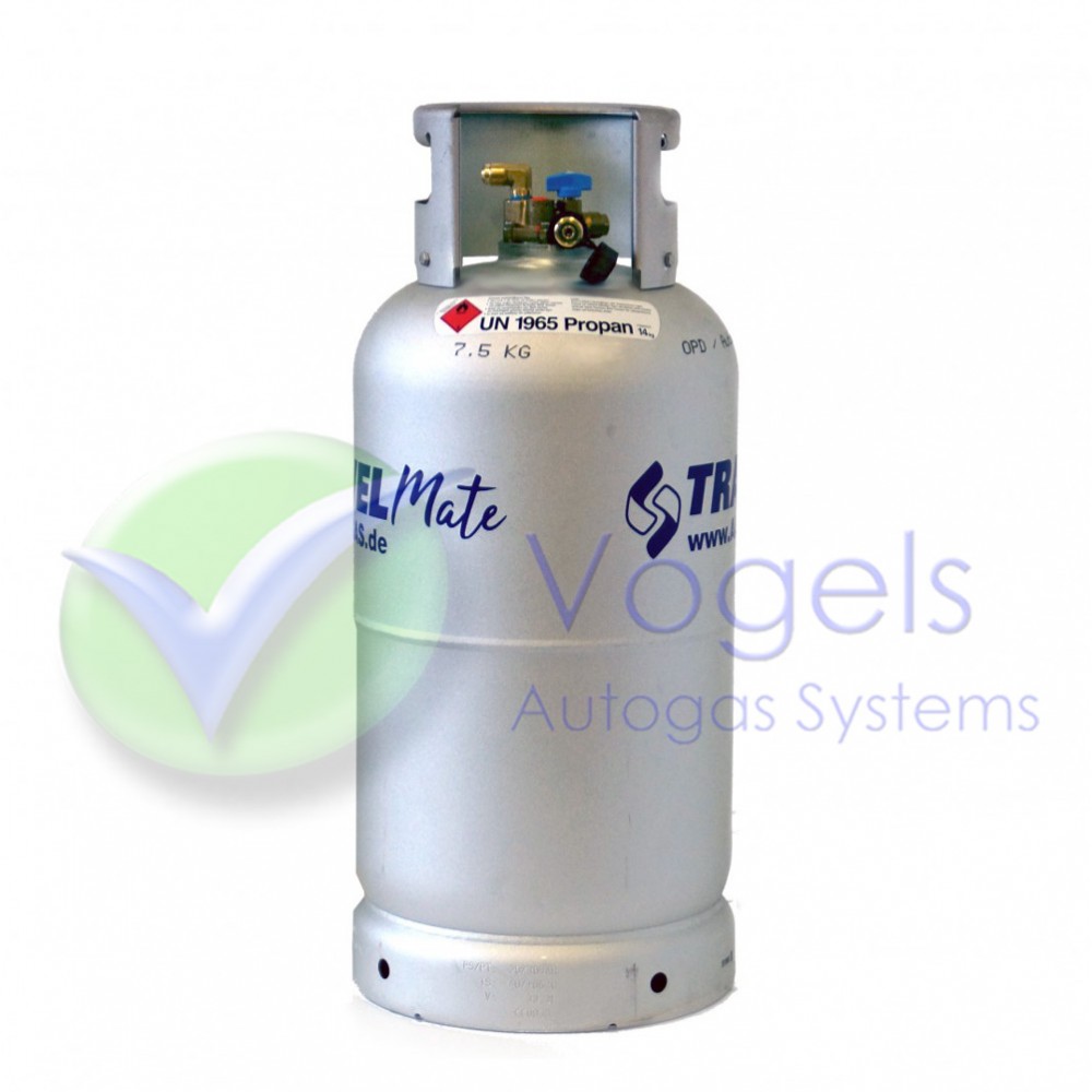 Aluminium LPG-Gasfles 33 Liter MultiValve met 80% Vulstop